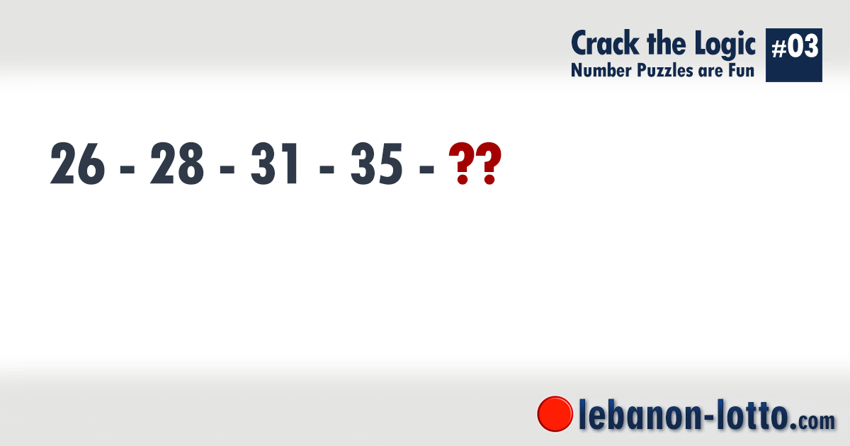 LEBANON LOTTO GAMES | NUMBER PUZZLE #03, Crack the logic