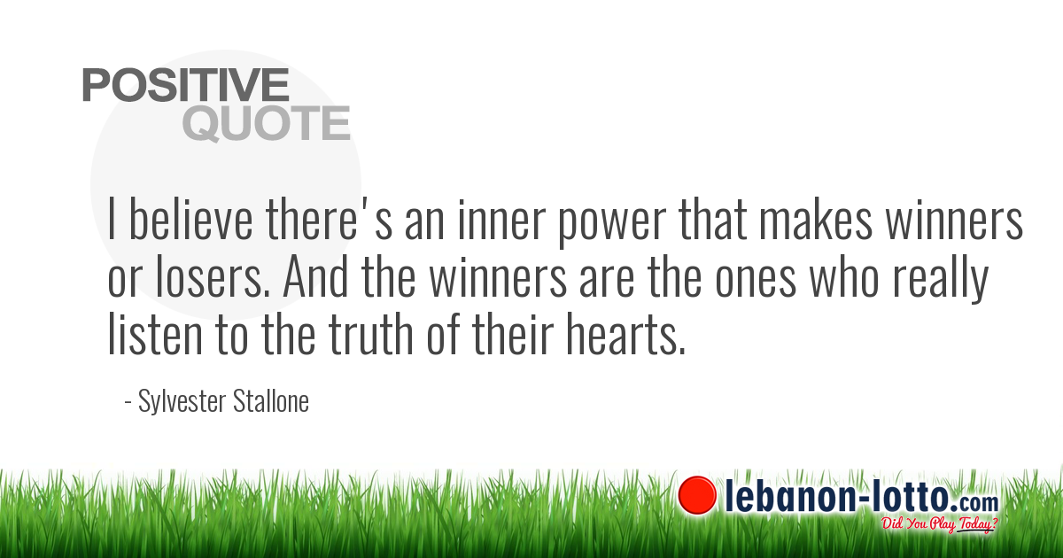 POSITIVE QUOTES: I believe there's an inner power that makes winners...