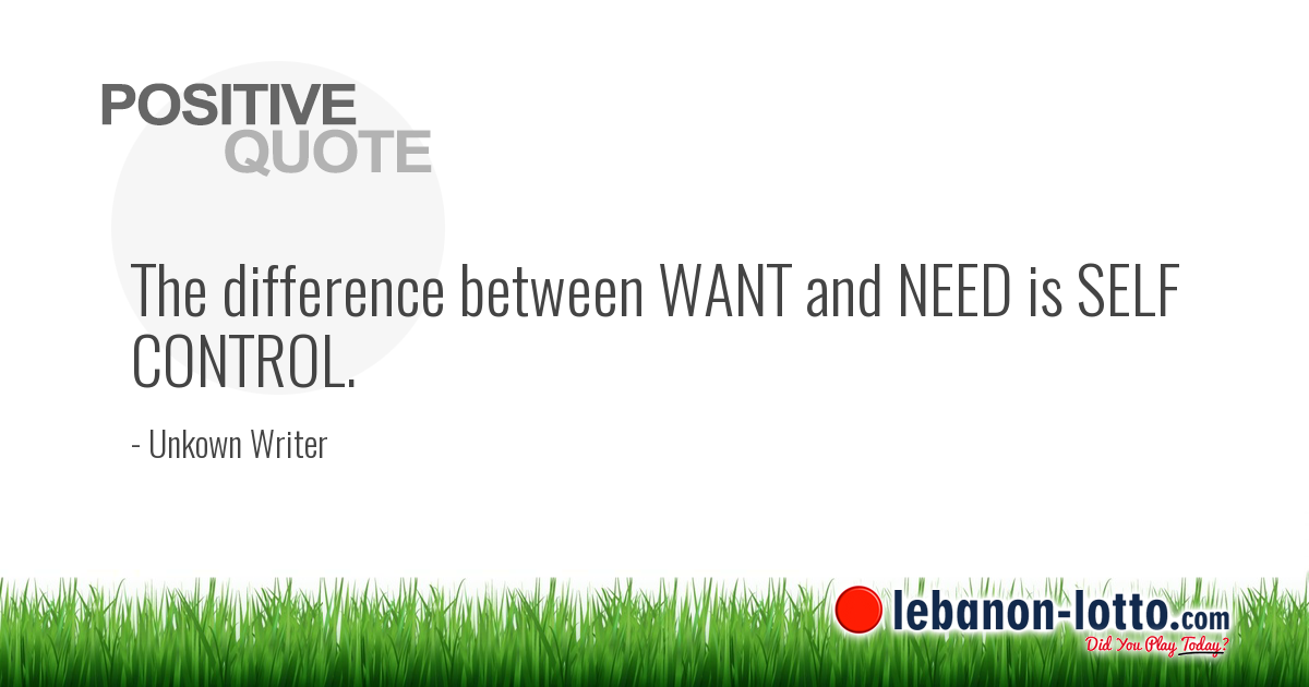 Difference Between Want And Need Quotes